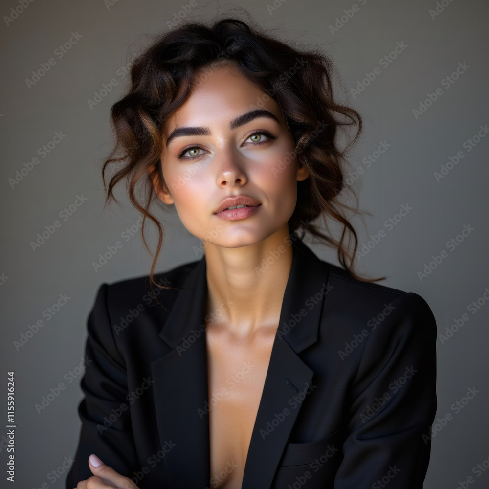 El poder de la elegancia en un traje negro que redefine la confianza ...