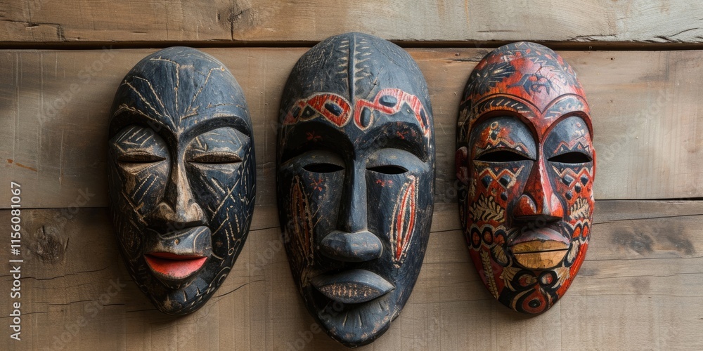 Authentic African Tribal Masks: Handmade Wooden Sculptures of Tradition ...