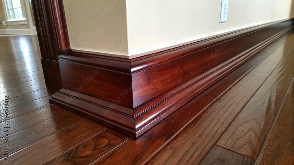 Rich mahogany baseboards once polished to a shine now rest on the floor ...