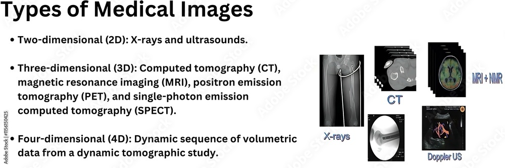 Types of Medical Images: 2D, 3D, and 4D Imaging Modalities Including X ...