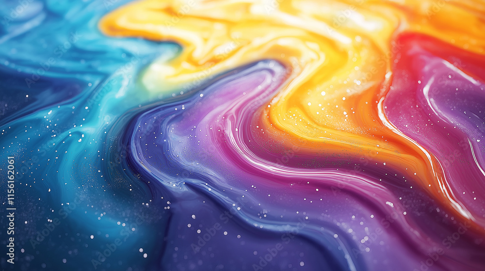 Swirling rainbow patterns created by gasoline on a water surface ...