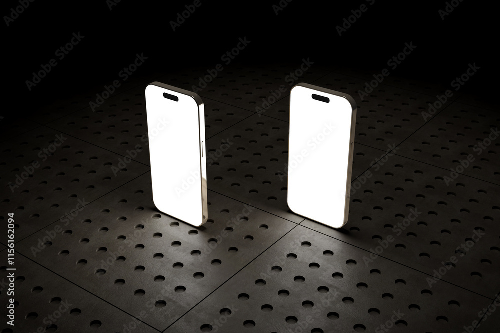 Phone Pro Mockup Realistic Smartphone Phone Mobile Social Media UI app ...