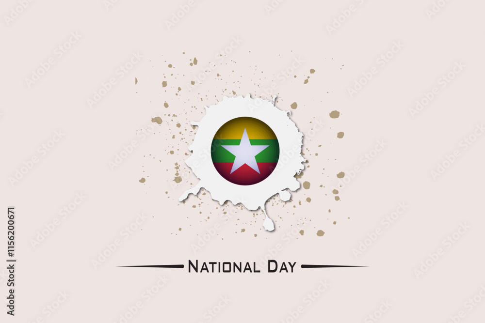 Vector de Stock National events and holidays, Myanmar National Day ...