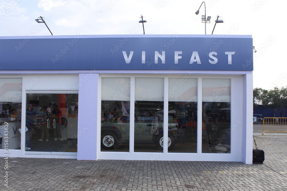Vinfast booth at Auto Focus test drive in Pasay, Philippines Stock ...