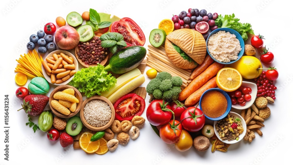 Healthy vs Unhealthy Eating: Food Choices Comparison, Nutrition Guide ...