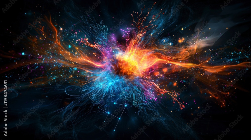 Quantum entanglement an abstract artistic visualization for science ...