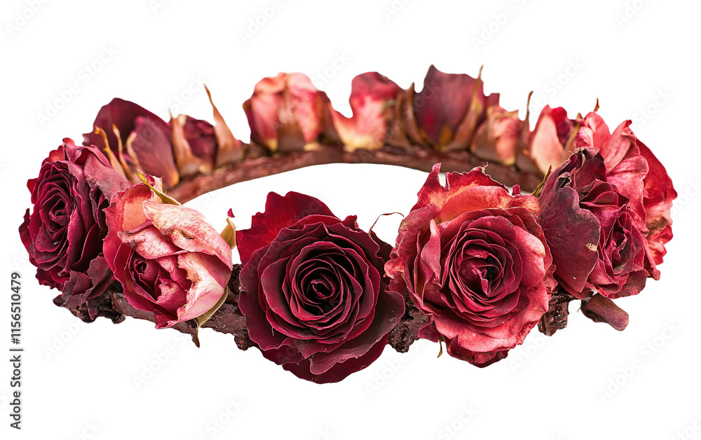crown of red roses available PNG on white background Stock Photo ...