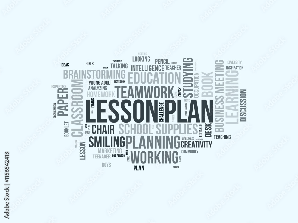 Lesson Plan word cloud template. Lesson Plan concept vector tagcloud ...