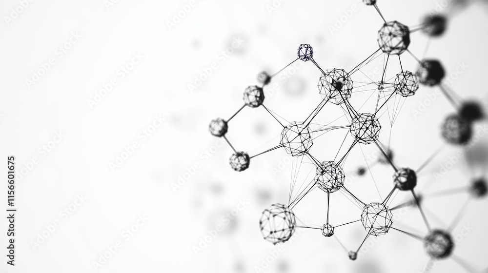 Science lab low poly wireframe banner vector template. Scientific ...