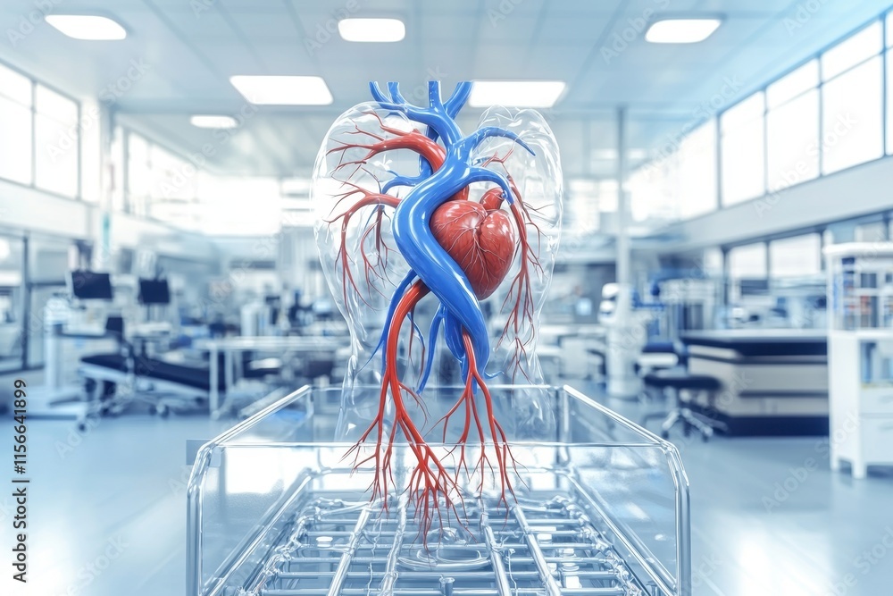 Human Heart Anatomy Cardiovascular System Medical Science 3D Model Lab ...