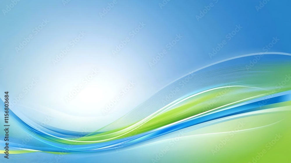 Pastel Blue and Green banner background vector presentation design ...