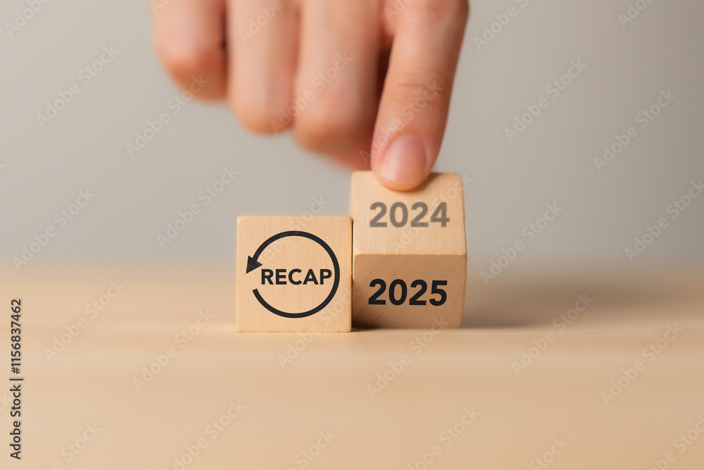 2024 Recap economy, business, financial concept. Business planning in ...