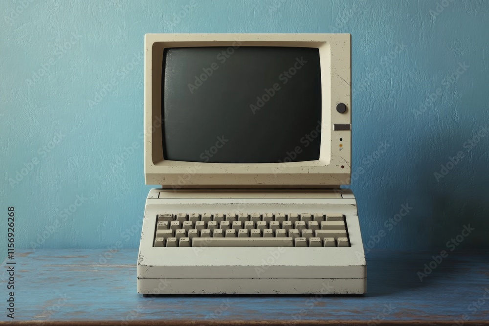 Apple Macintosh 128k: Vintage iMac from 1984. Old-fashioned computer ...