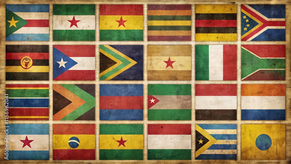 Vintage African Flags: A Complete Collection of National Flags in ...