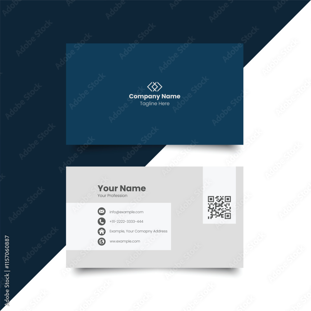 Elegant simple Business Card Layout. creative modern name card and ...