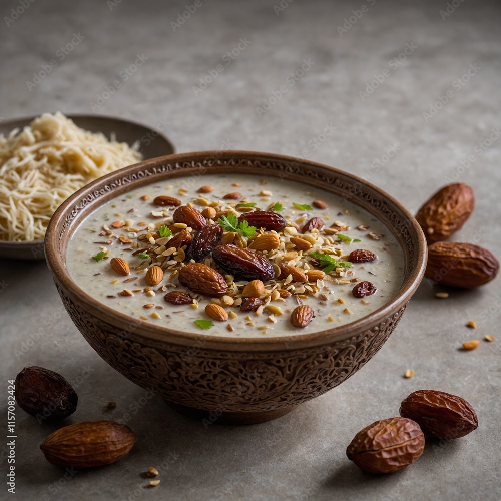 "A delicious bowl of Sheer Khurma, a traditional Afghan dessert made ...
