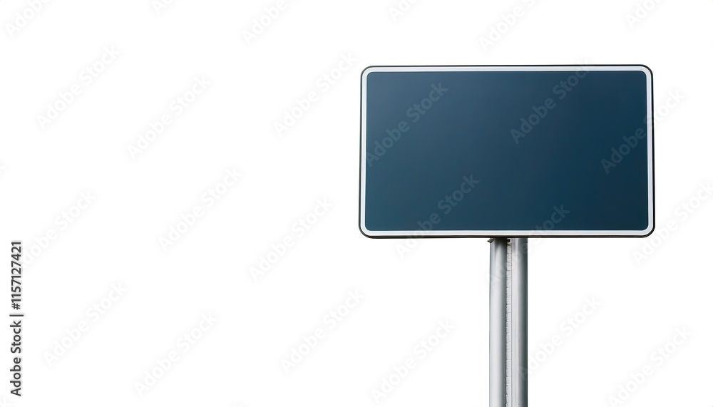 Blank freeway highway sign isolated on white background. free space for ...