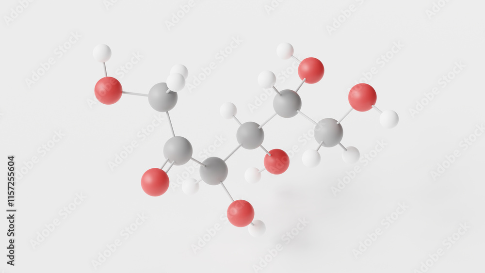 psicose molecule 3d, molecular structure, ball and stick model, structural chemical formula ...