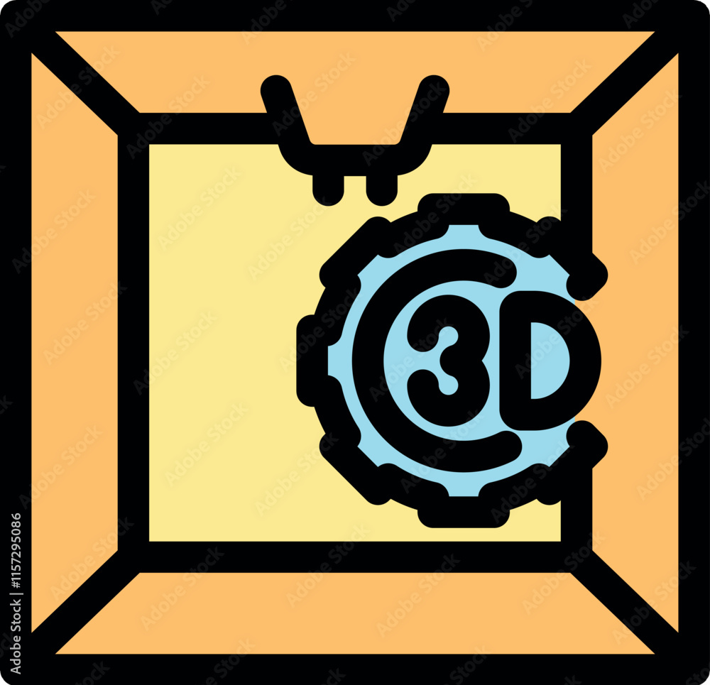 Additive manufacturing process creating gear inside a 3d printer ...