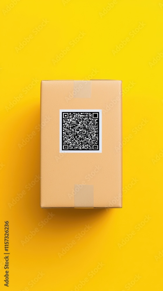 Procurement Management Industry concept. A simple cardboard box with a ...