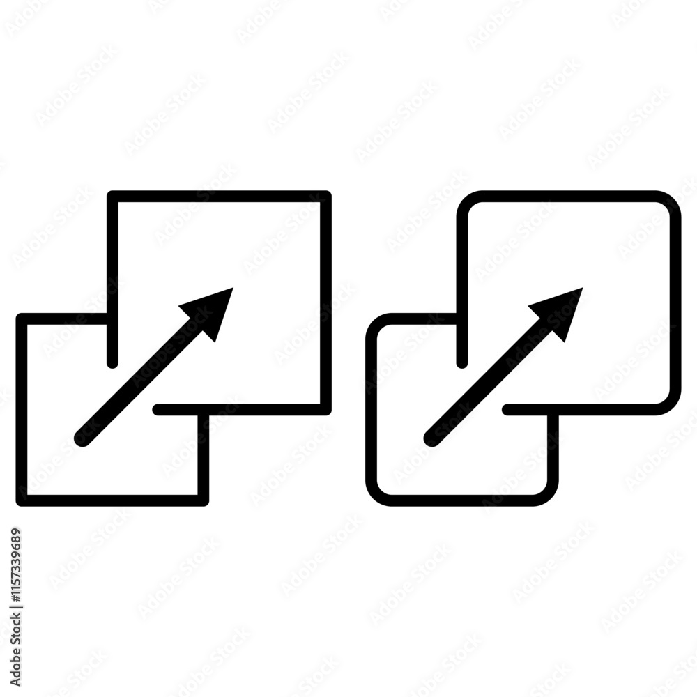 Compact size, change scale, resize picture, full screen icon, simple ...