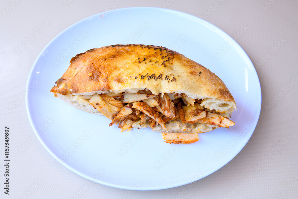 Meat Chicken Doner, between bread (Turkish Name : ekmek arasi et doner ...