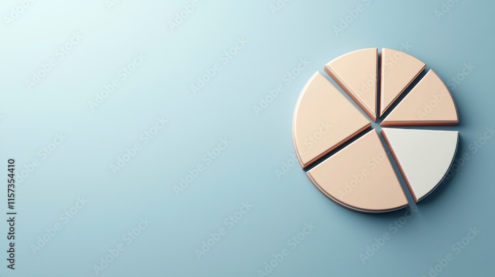 Elegant Metallic Gradient Chart Visualization with Textured Segments on ...