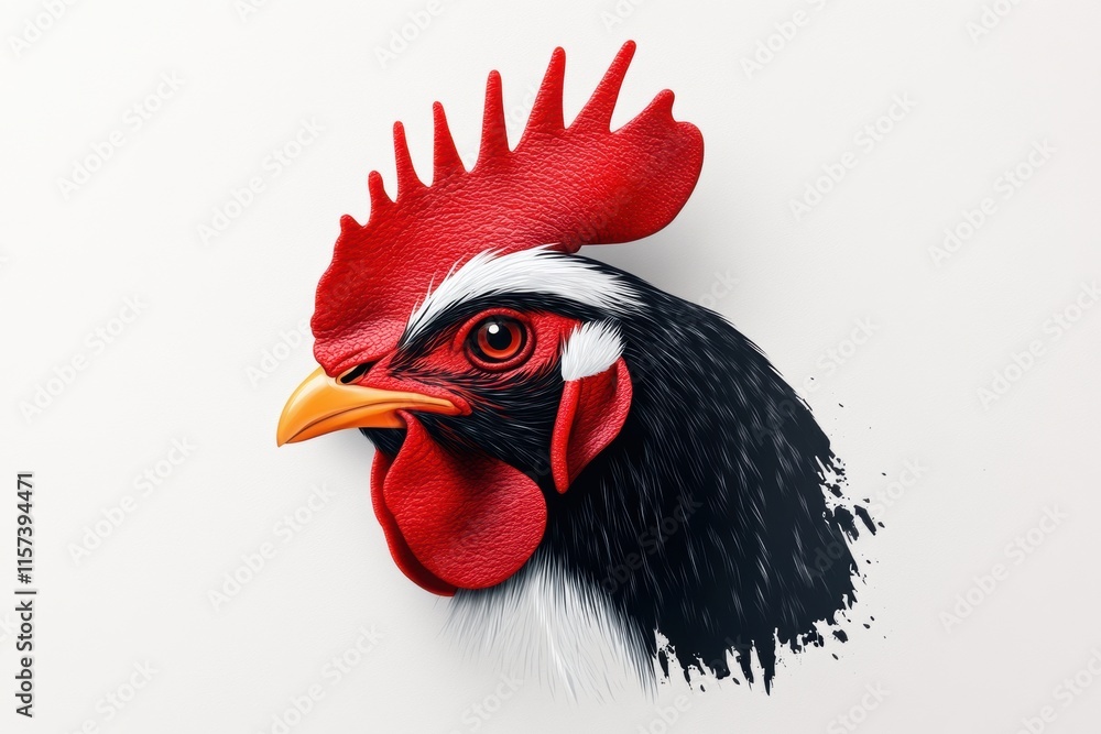 minimalist chicken logo, simple chicken clipart doodle logo on white ...