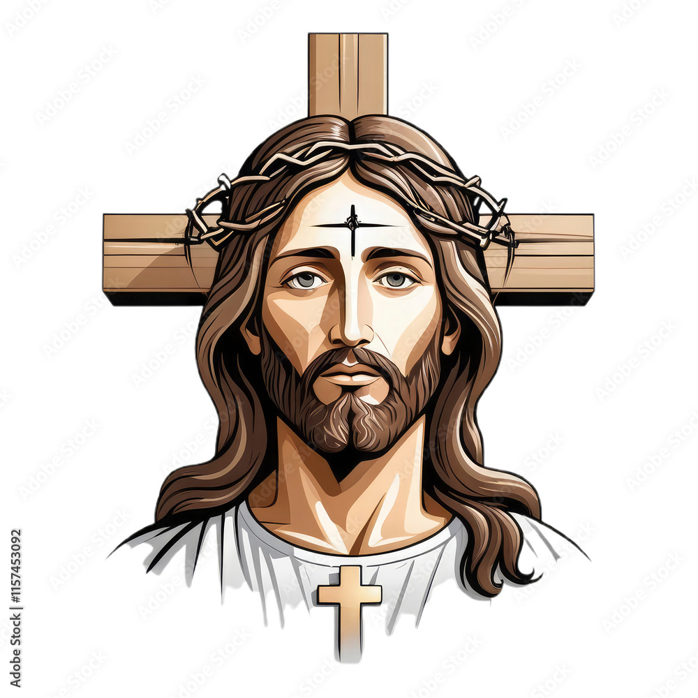 Jesus with transparent background PNG and JPEG image Stock Photo ...