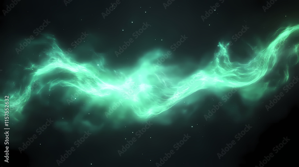 Ethereal aurora night sky png light overlay effect, transparent ...