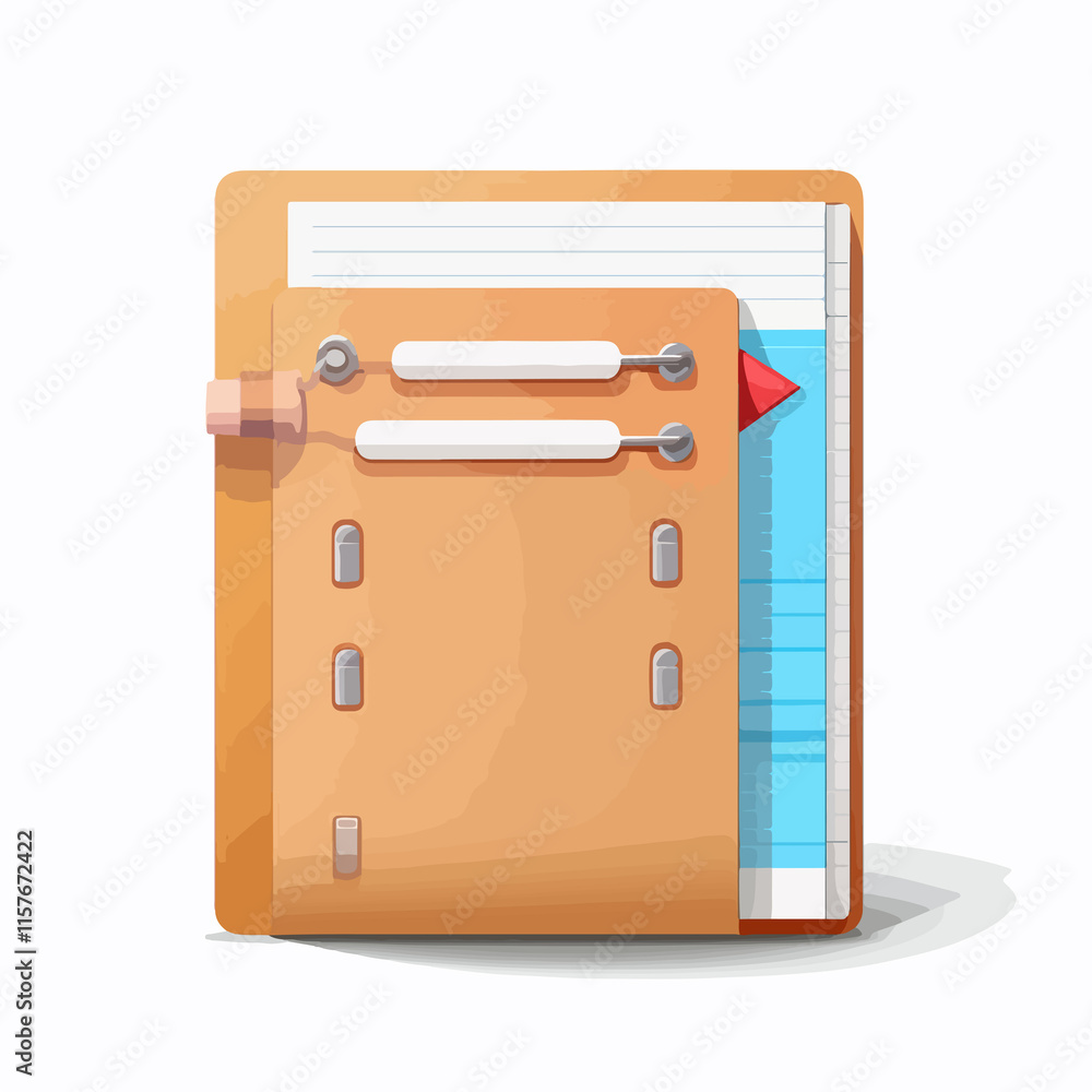 Professional pencil and file folder icon vector illustration for data ...