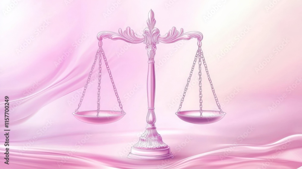 Elegant and Serene Representation of Balance with Pink and Soft Textile ...