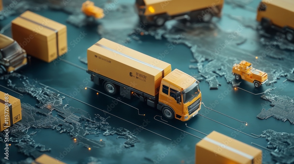 Global freight movement visualization logistics hub infographic ...