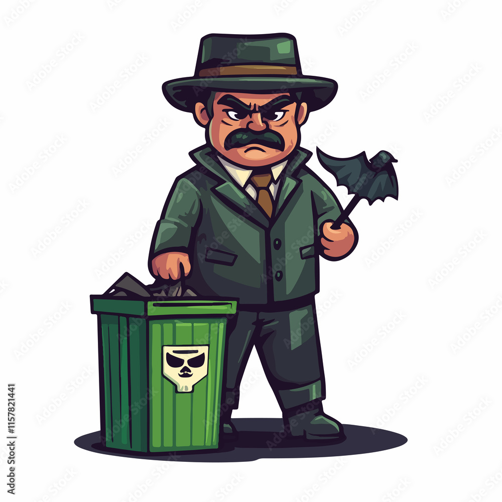 Vintage 8-bit gangster character holding bat on pixel background Stock ...