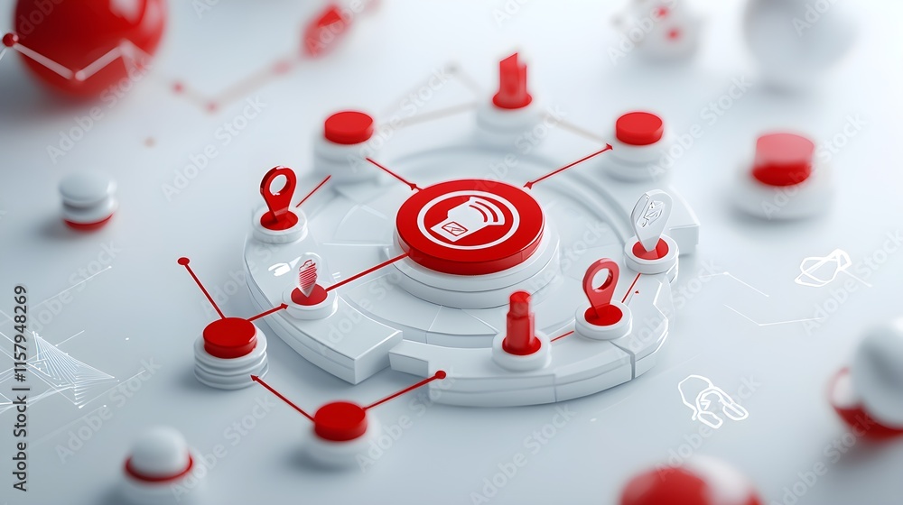 Step-by-step success path, showing key stages of a business journey, 3D ...