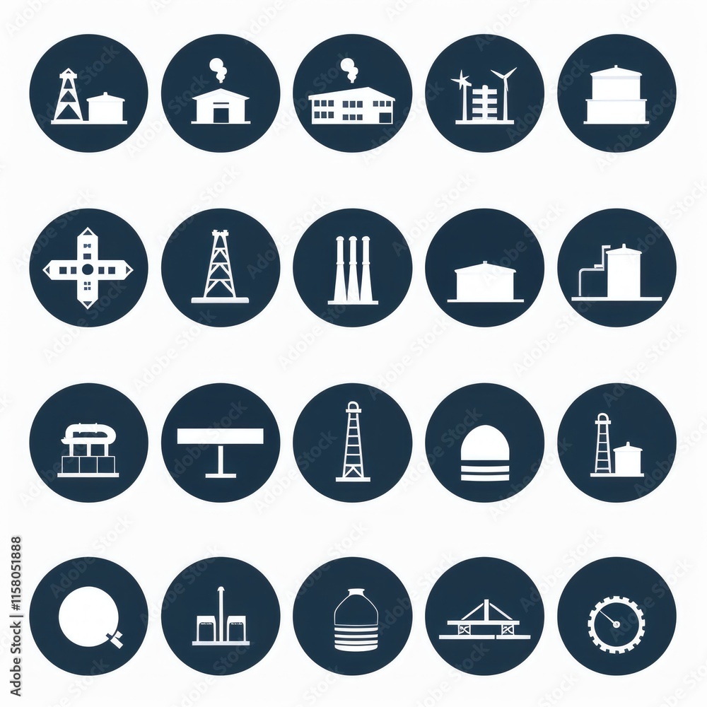 Industrial Icons: A Visual Guide to Factory and Refinery Structures ...