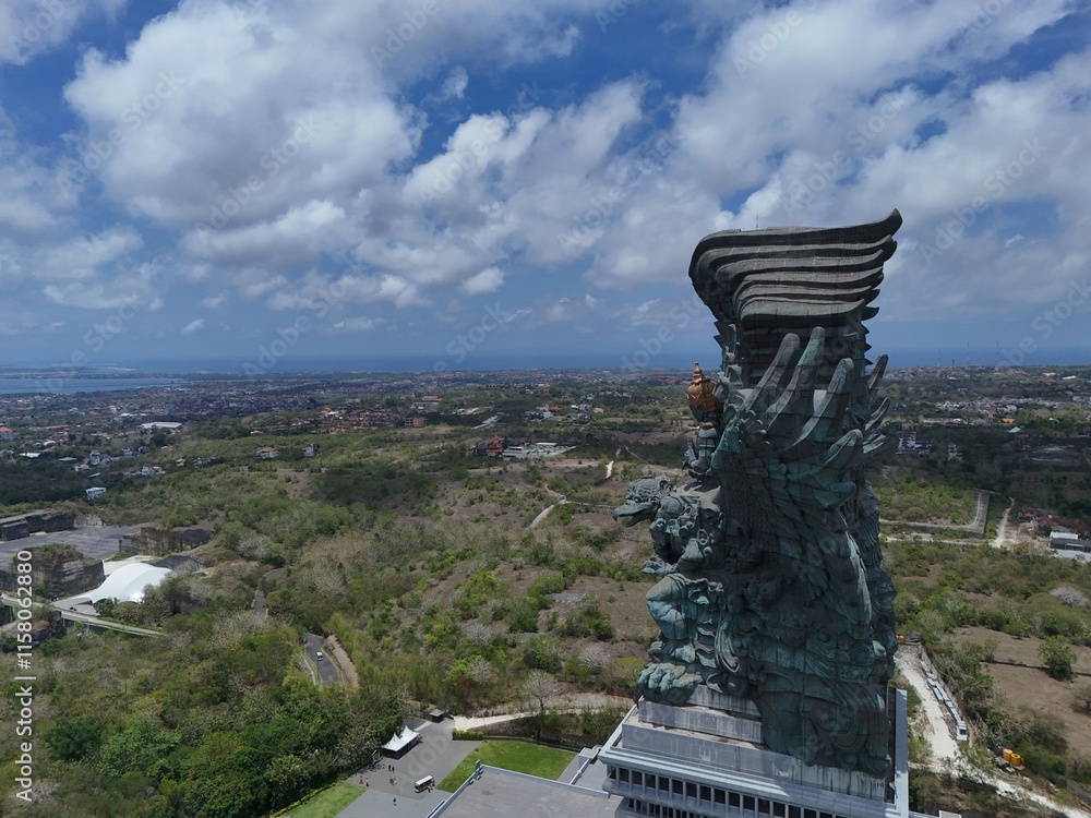 Landmark Bali Island, Garuda Wisnu Kencana view from above, GWK is a icon of Bali the tallest ...