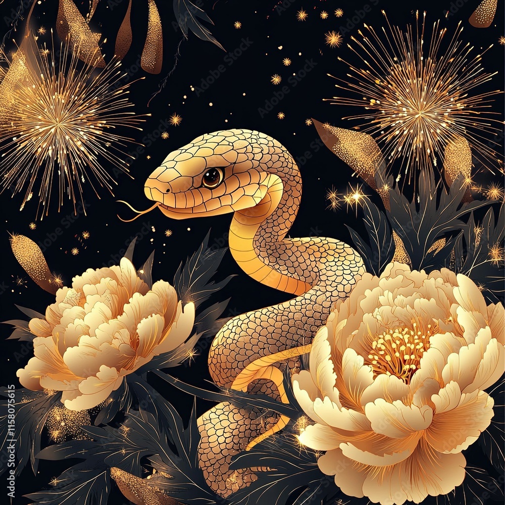 2025 will be the year of the wood snake in the Chinese zodiac. Golden ...