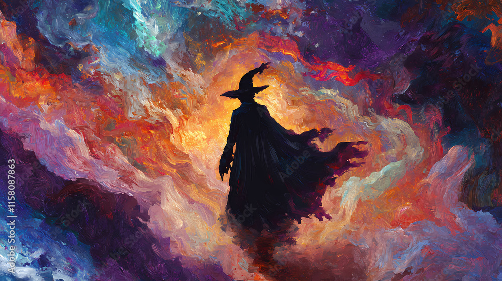 Dark dimension, black mage summoning creepy creature from other ...