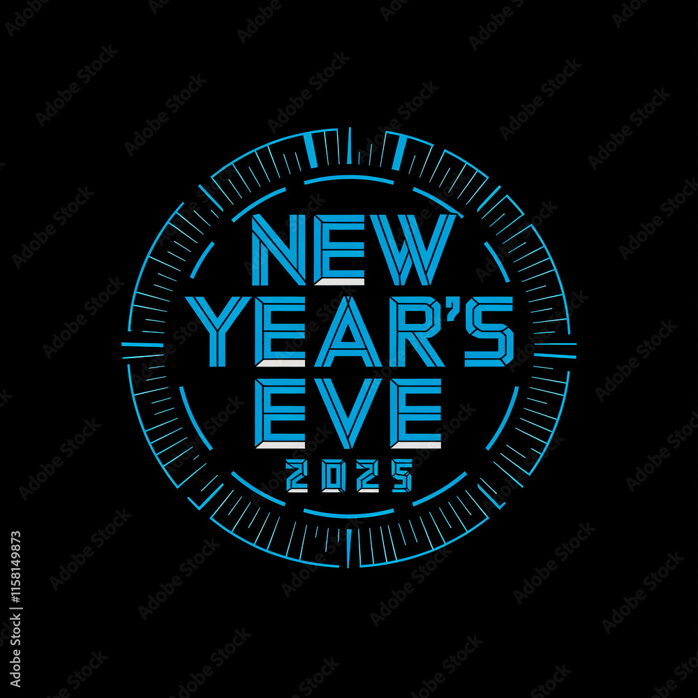 New Year's Eve 2025 - Happy New Year - NYE - Logo Icon Sign Social ...