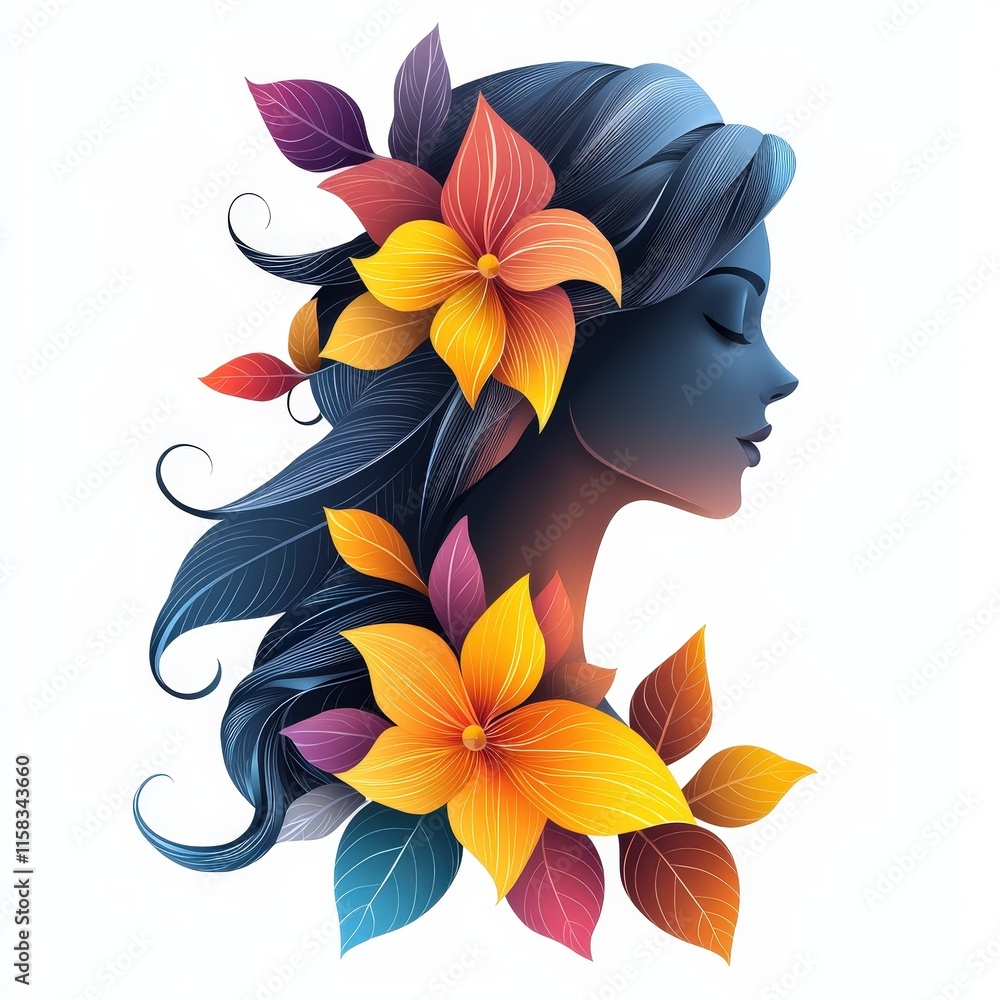 Design of female icon logo illustration isolated on white background ...