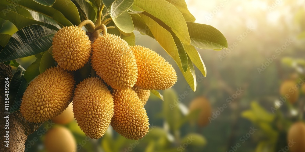 Jackfruit tree showcasing a vibrant and unique visual effect ...