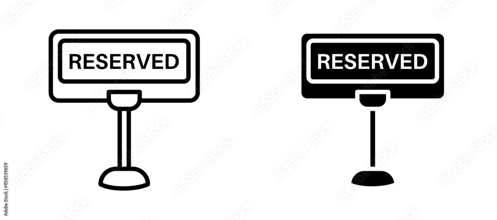 Reservation icons in outline and fill. vector illustration for ui ...