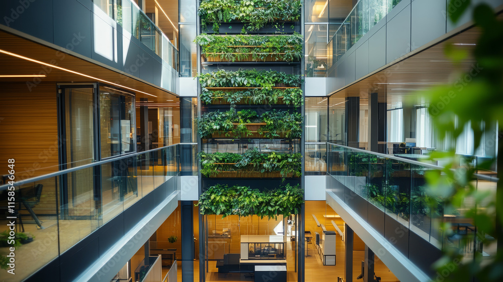 Abstract ESG with icons, concepts, digital hands, wireframes ...