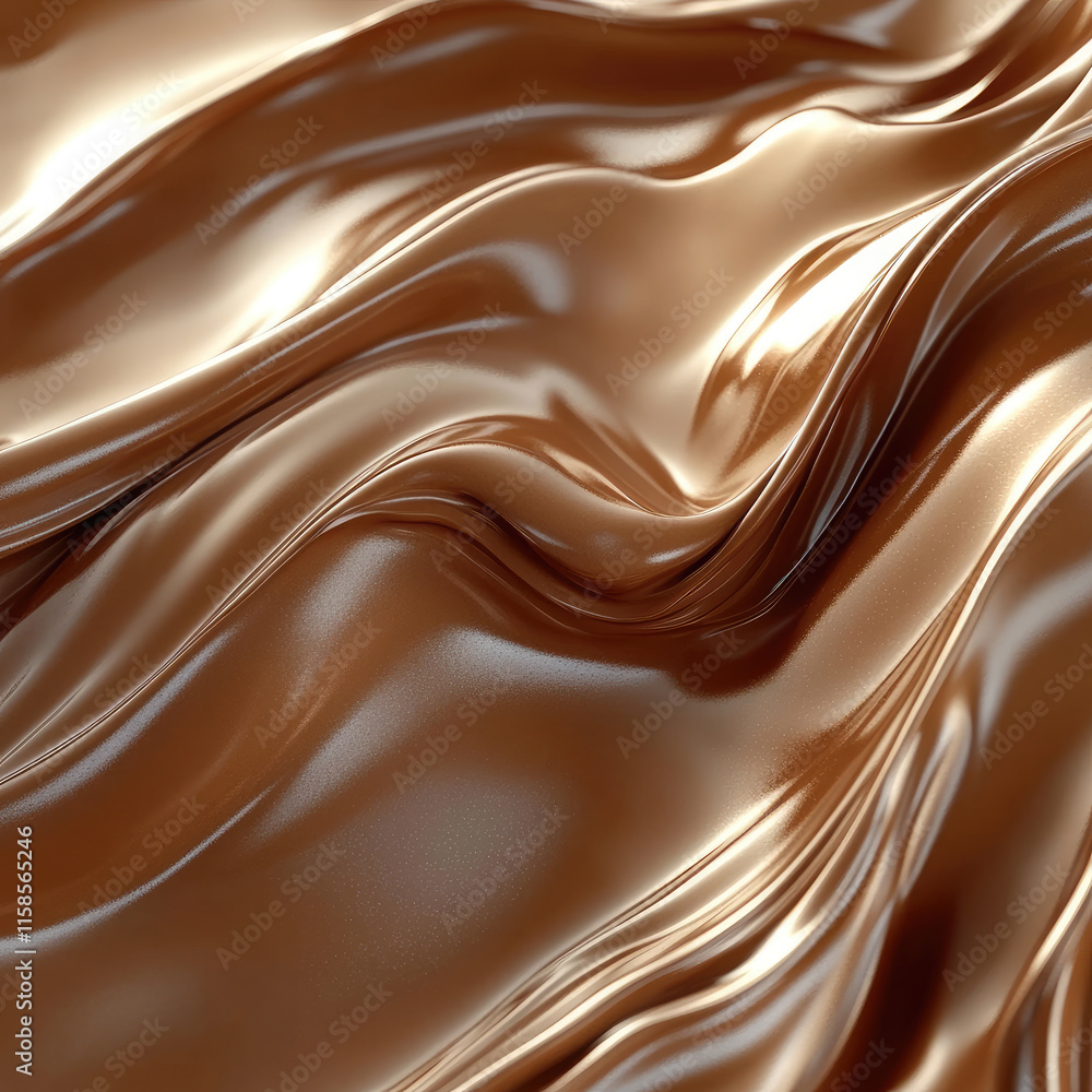 Elegant flowing chocolate texture showcasing rich mocha and mousse ...