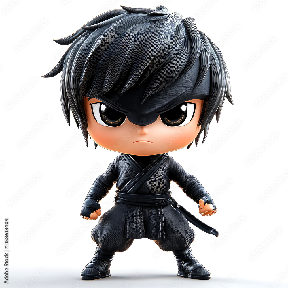 Cartoon ninja warrior character. Stock Illustration | Adobe Stock