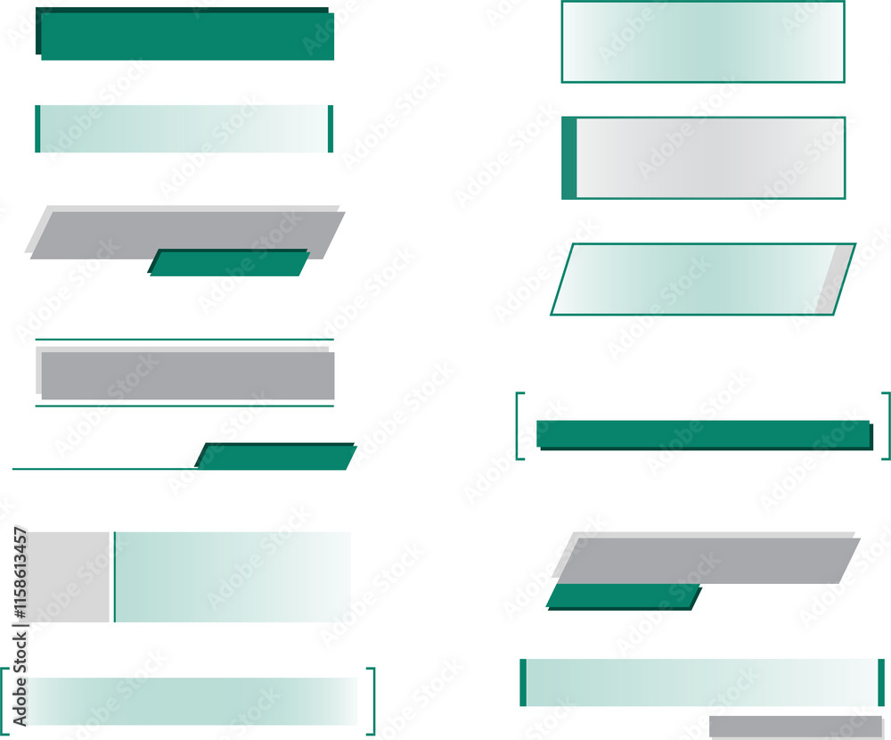 Banners for broadcasting with negative space to insert text. Set of ...