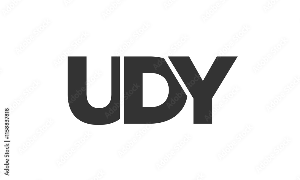 UDY logo design template with strong and modern bold text. Initial ...