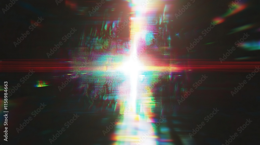 retro vintage camera lens flare on black background, for overlay and ...