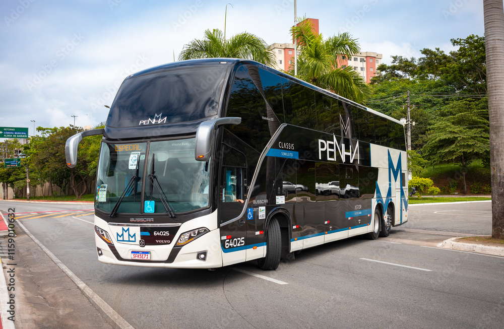 Busscar Vissta Buss DD Volvo B460R 2024 modern bus on exhibition at Bus ...
